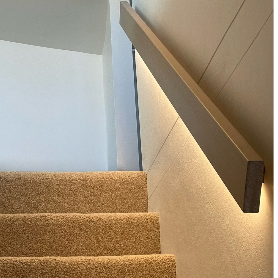 Rectangular Timber Handrail - TecLED