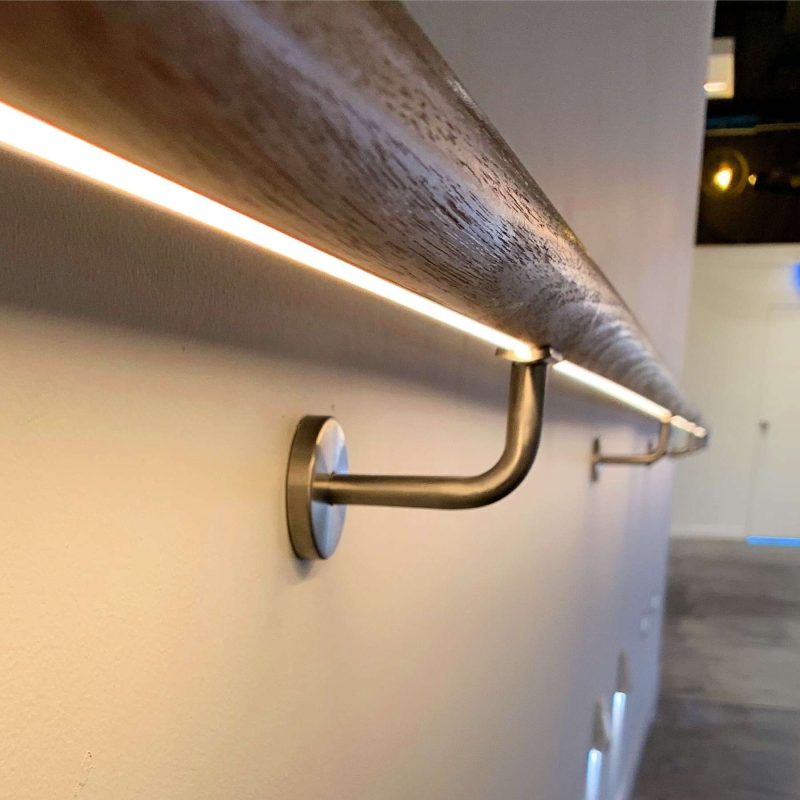 Round Timber Handrail - American Oak - TecLED