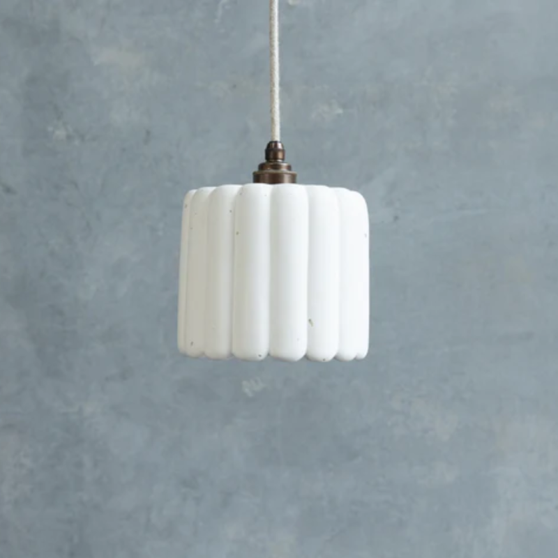 Ribbed Crete Pendant Light - TecLED