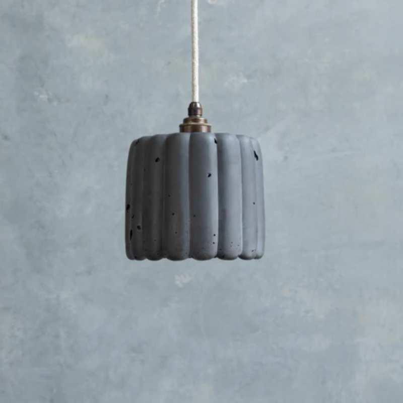Ribbed Crete Pendant Light - TecLED